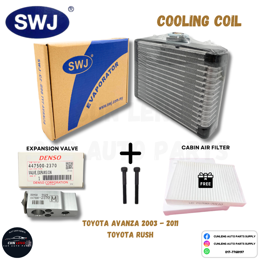 Toyota Avanza 2003-2011 / Toyota Rush Evaporator Cooling Coil Full Set ...