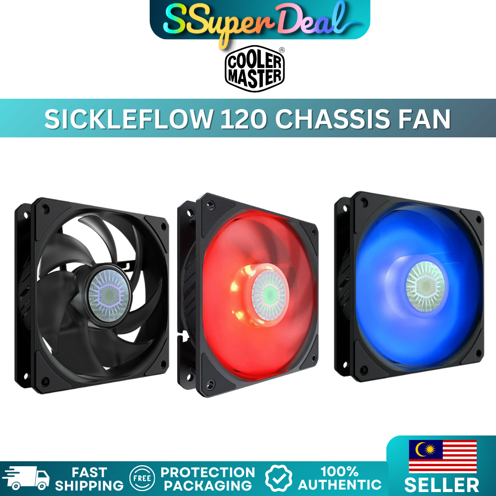 Cooler Master SickleFlow 120 Chassis Fan with larger fan blades ...