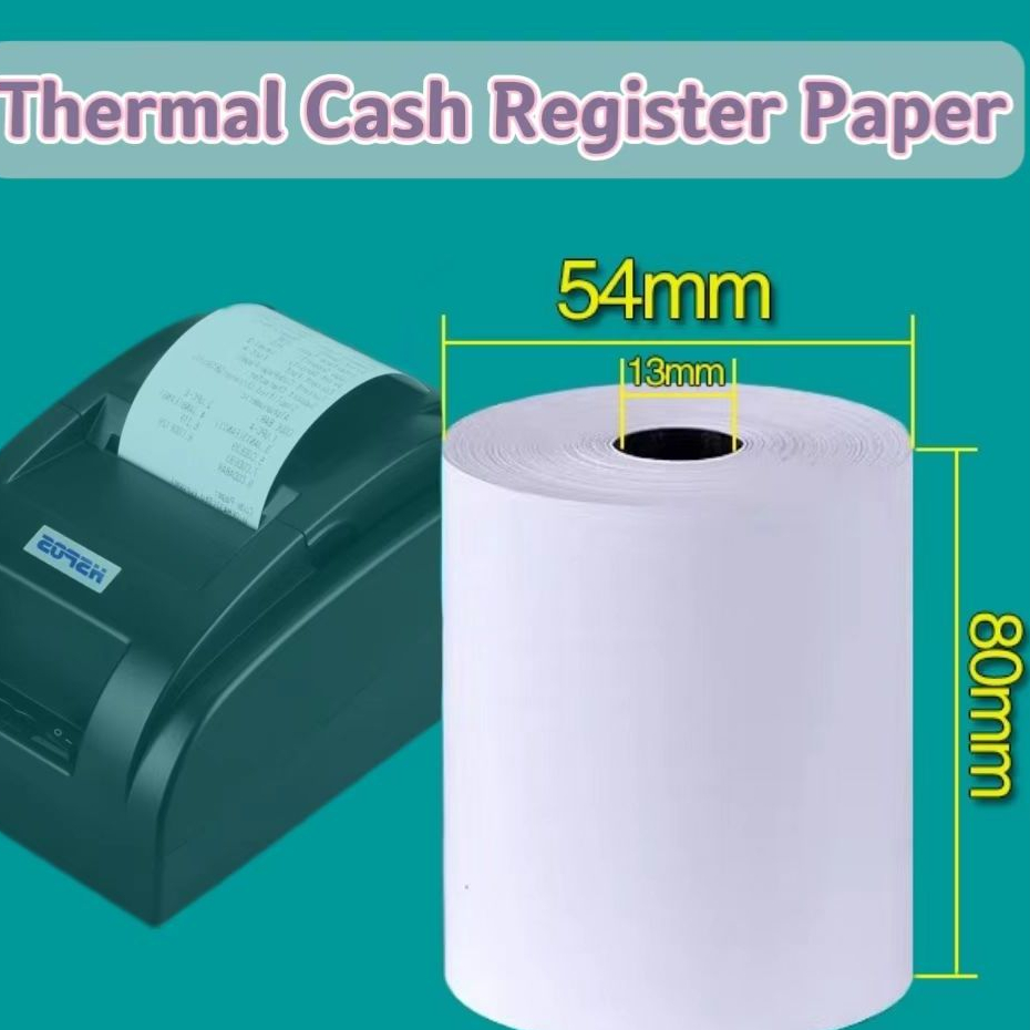 Thermal Receipt Paper Roll 80x54 / Kertas Haba Resit Roll / 热敏收银纸 ...