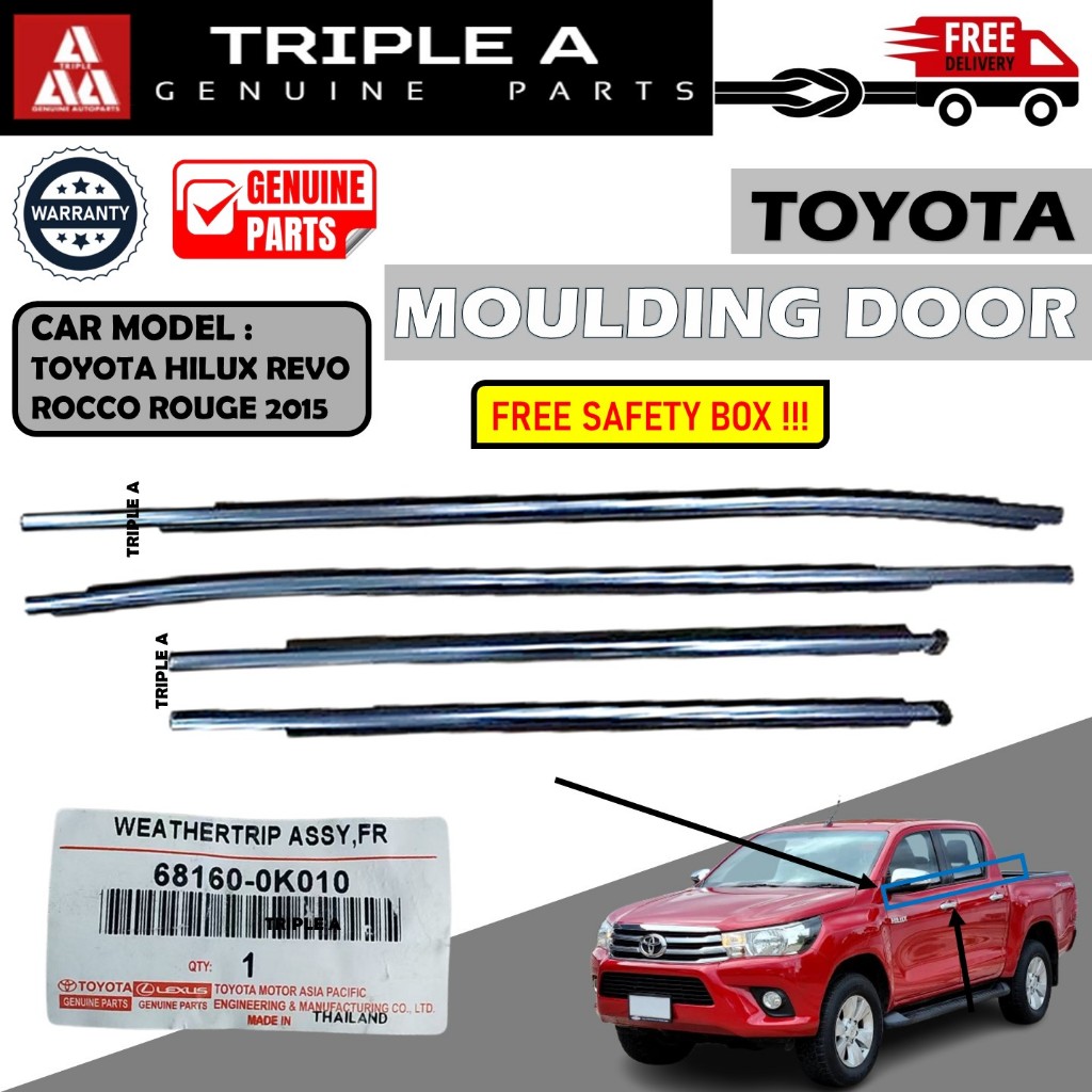 TOYOTA HILUX REVO ROCCO ROGUE GUN125 GUN126 Moulding Door Lining Rubber ...