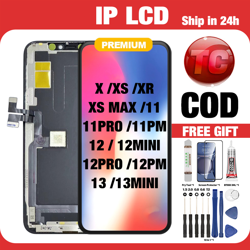 LCD Ip X XR XS MAX 11 12 Pro MAX 12 13 MINI 6 6s 7 8 Plus Compatible ...