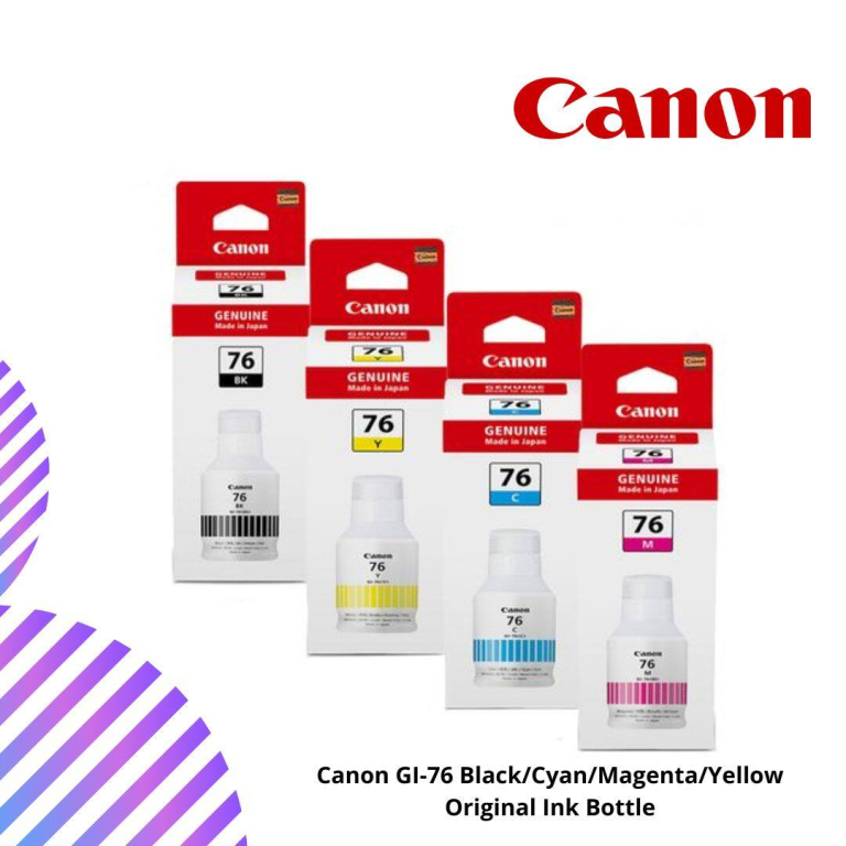 Canon GI-76 Black/Cyan/Magenta/Yellow Original Ink Bottle | Shopee Malaysia