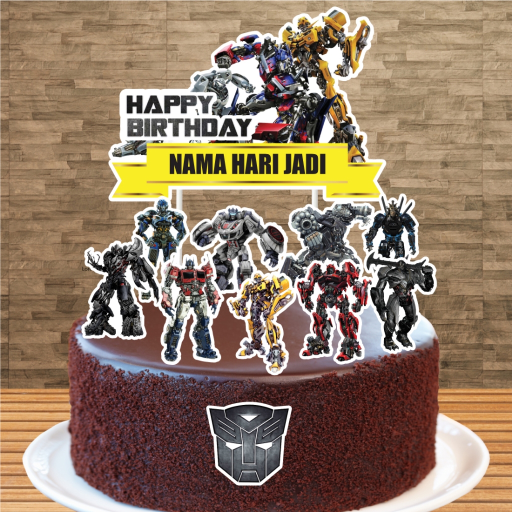 Transformer Autobot Cake & Cupcake Topper Decoration Birthday Party ...