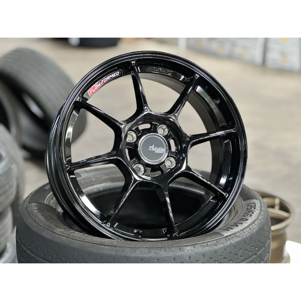 NEW 15X6.5J Advanti Blizzard Rim (set of 4) Black 4X100 for Axia Bezza NBox Myvi Vios Yaris City ...