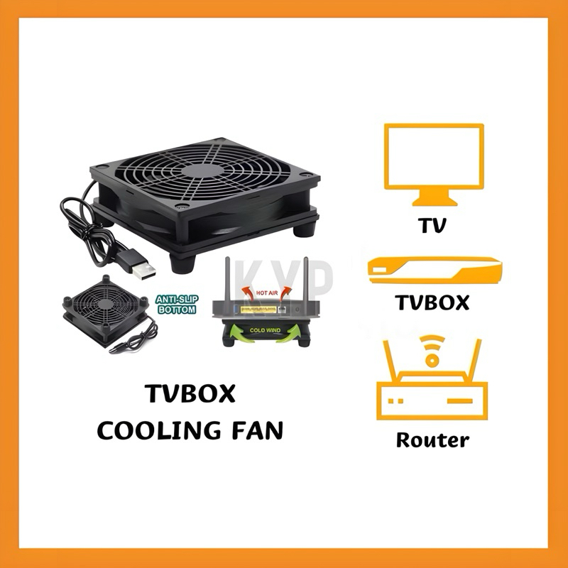 Cooling Fan 12CM Router Modem Silent Cooling External Fan Cooler Silent ...