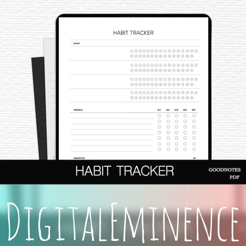 Habit Checklist 📋 Monthly Habit Tracker Template, Digital Routine ...