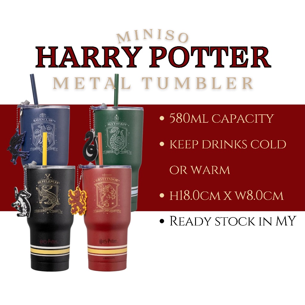 MINISO x Harry Potter Metal Tumbler 580ml Suitable Cold & Hot Drink ...