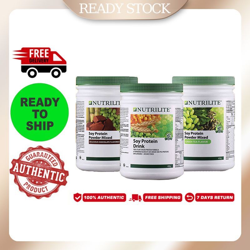 Nutrilite Soy Protein Drink berry/chocolate/green tea- 450g/500g ...