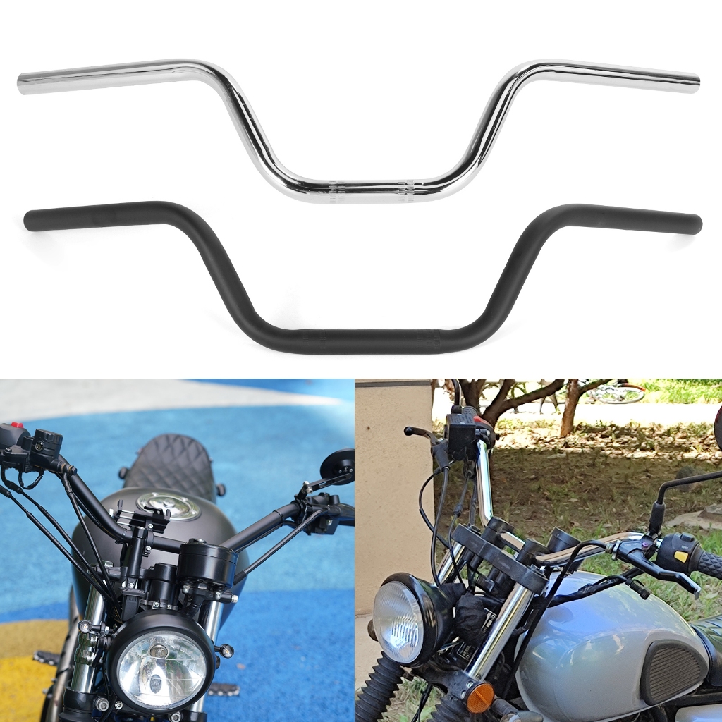 7/8" 22MM Motorcycle Retro Bend Handlebar Handle Bar Universal Handle ...