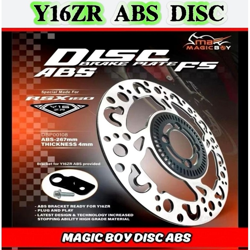 Y16ZR RSX150 BRAKE DISC ABS 255MM 267MM MAGIC BOY FRONT BRAKE DISC PLATE | Shopee Malaysia