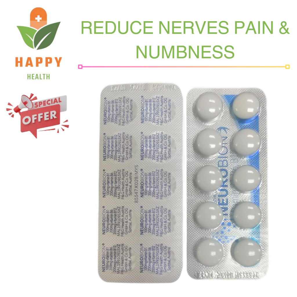 [ Exp 1/2026 ] NEUROBION TABLETS 10'S - Reduce Nerves Pain & Numbness ...