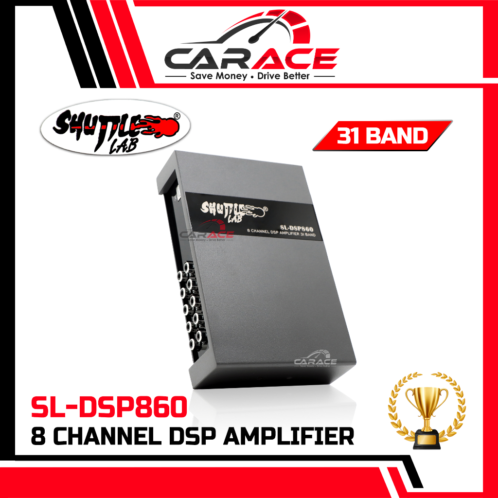 SHUTTLE LAB SL-DSP860 8 Channel DSP Amplifier Plug & Play DSP 31 Band ...