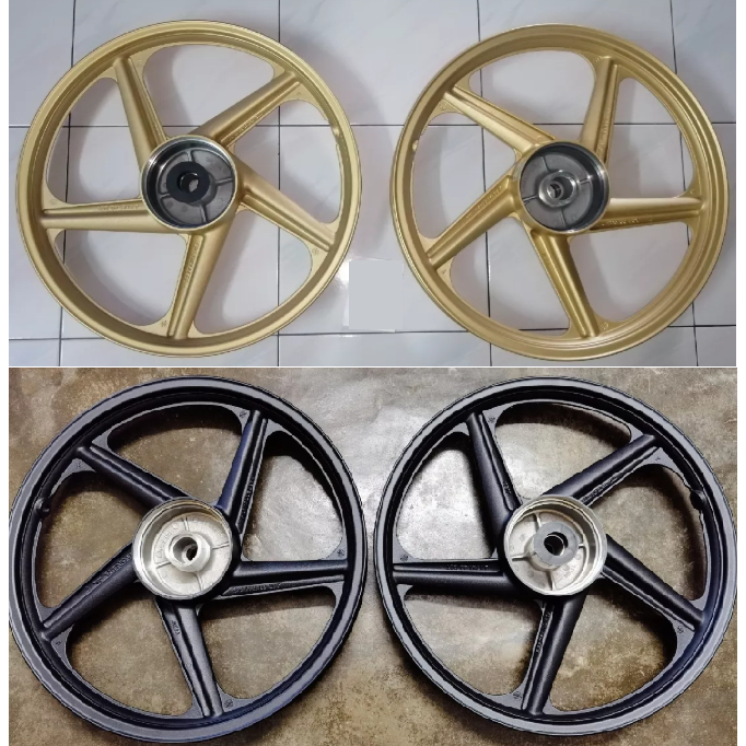 EX5 DREAM SPORT RIM KAMBING (1.40/1.60X17) ORIGINAL HONDA BLACK GOLD ...