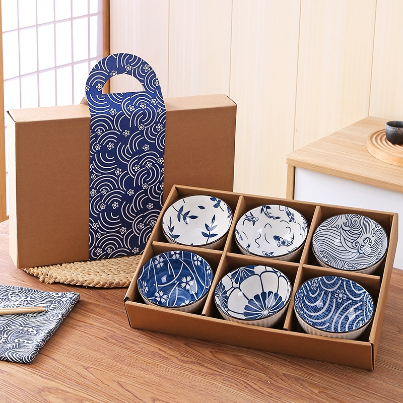 QOMO Japanese Style Rice Bowl Set Porcelain Bowl Mangkuk Ceramic Bowls ...