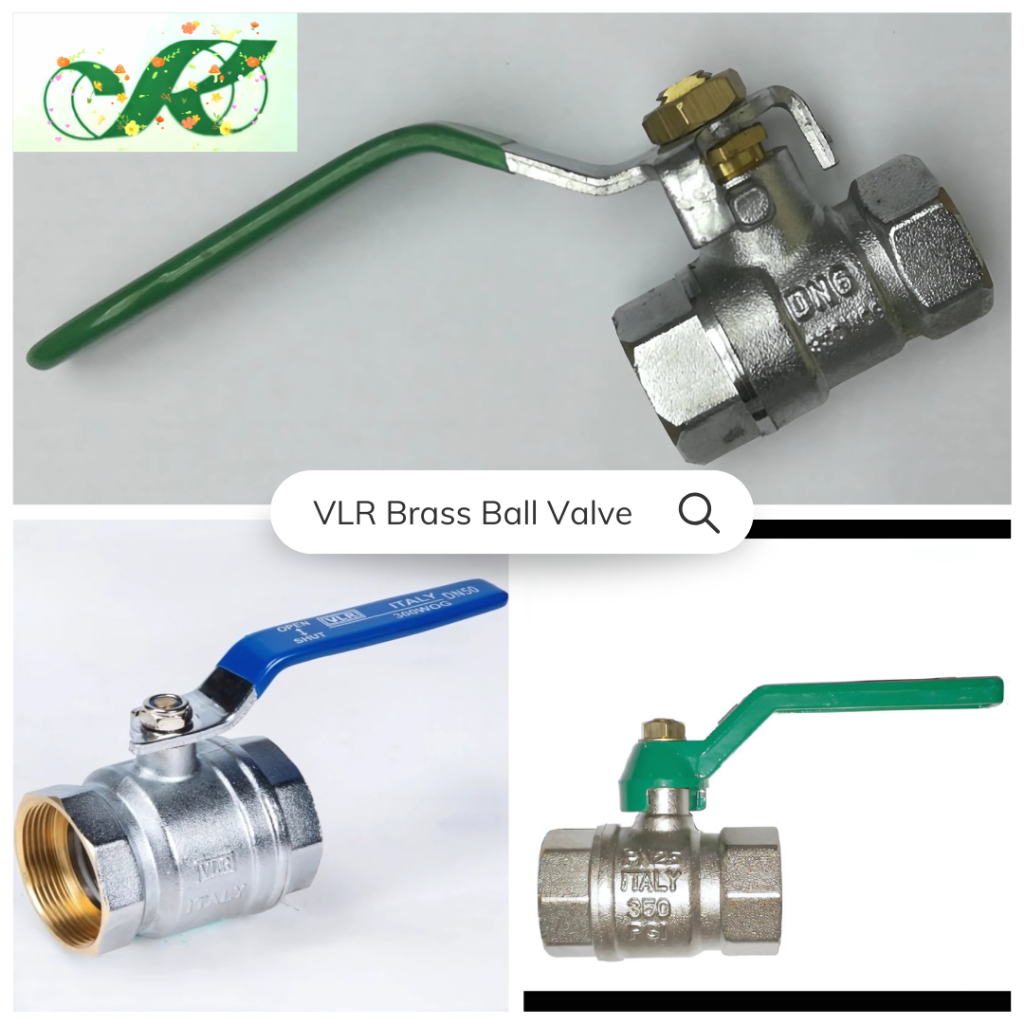 VLR Brass Ball Valve 3/4" 1 1/4" 1 1/2" 2-Piece Body Design Water Full ...
