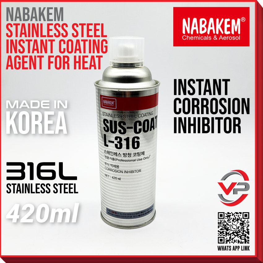 NABAKEM ZINCOT SUS-COAT L-316 S/STEEL INSTANT COATING AGENT SPRAY 420ML SPRAY ANTI KARAT MURAH ...