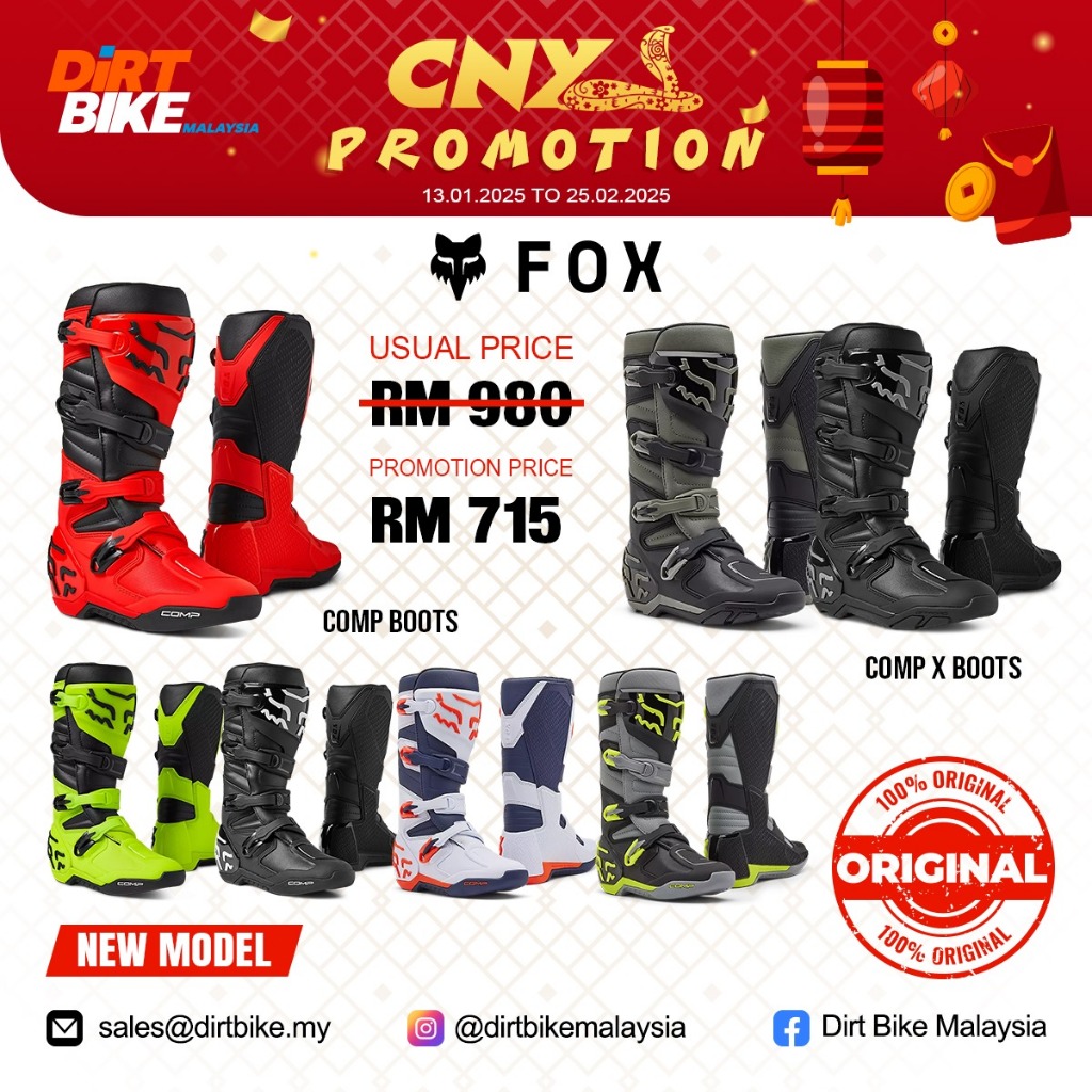 FOX Racing Comp X Off Road Boots | Shopee Malaysia