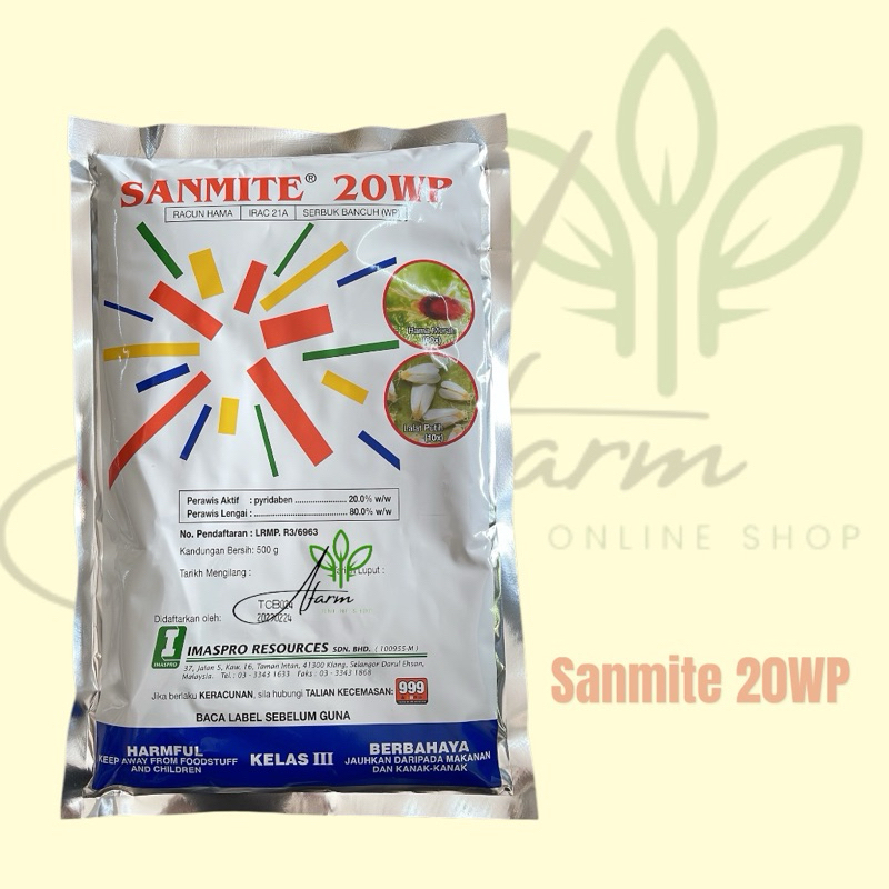 Paket 500g SANMITE 20WP Imaspro Racun Serbuk Bancuh WP Wettable Powder ...