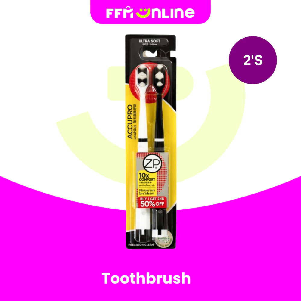 ZP Accupro Toothbrush 2's (10,000 micro soft bristle) | Shopee Malaysia
