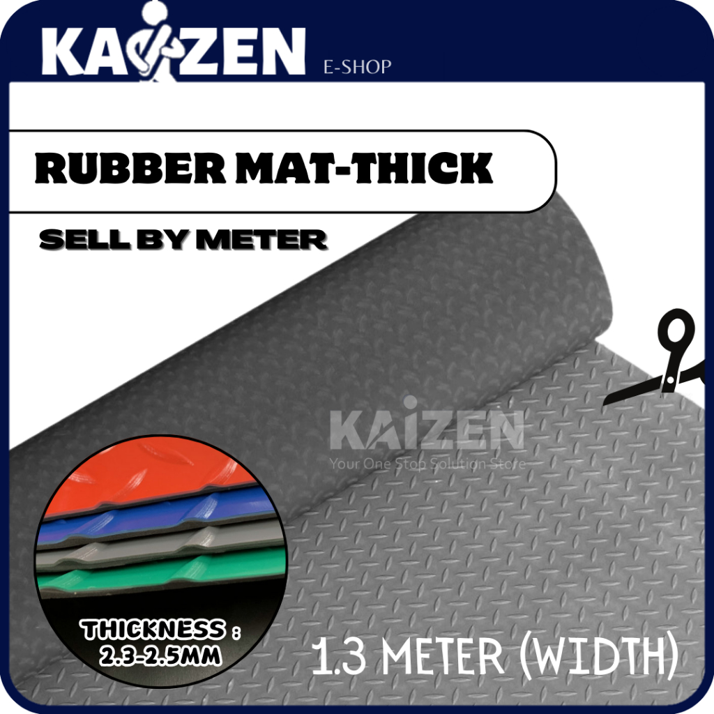 [METER] 2.3-2.5mm Anti Slip PVC Rubber Water Floor Mat Non-slip Mat PVC ...