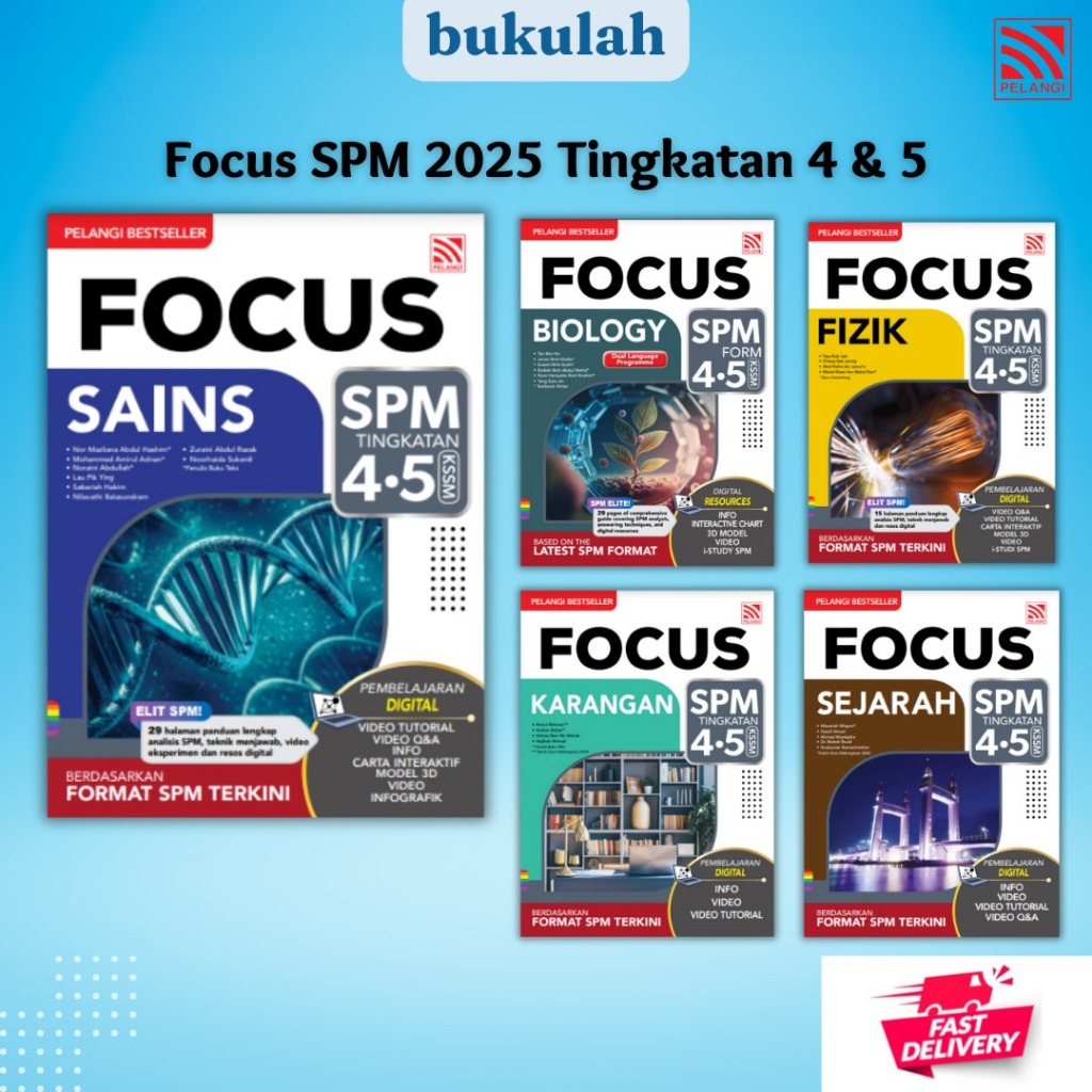 [Bukulah] Buku Rujukan SPM 2025 : Focus SPM Tingkatan 4 & 5 KSSM - Pelangi | Shopee Malaysia