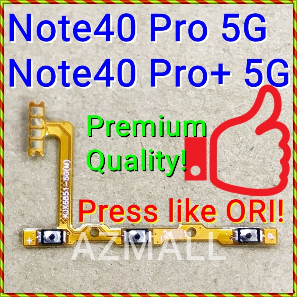 NEW ORI On Off Power Volume Buttons Switch Flex Ribbon Infinix Note 40 ...