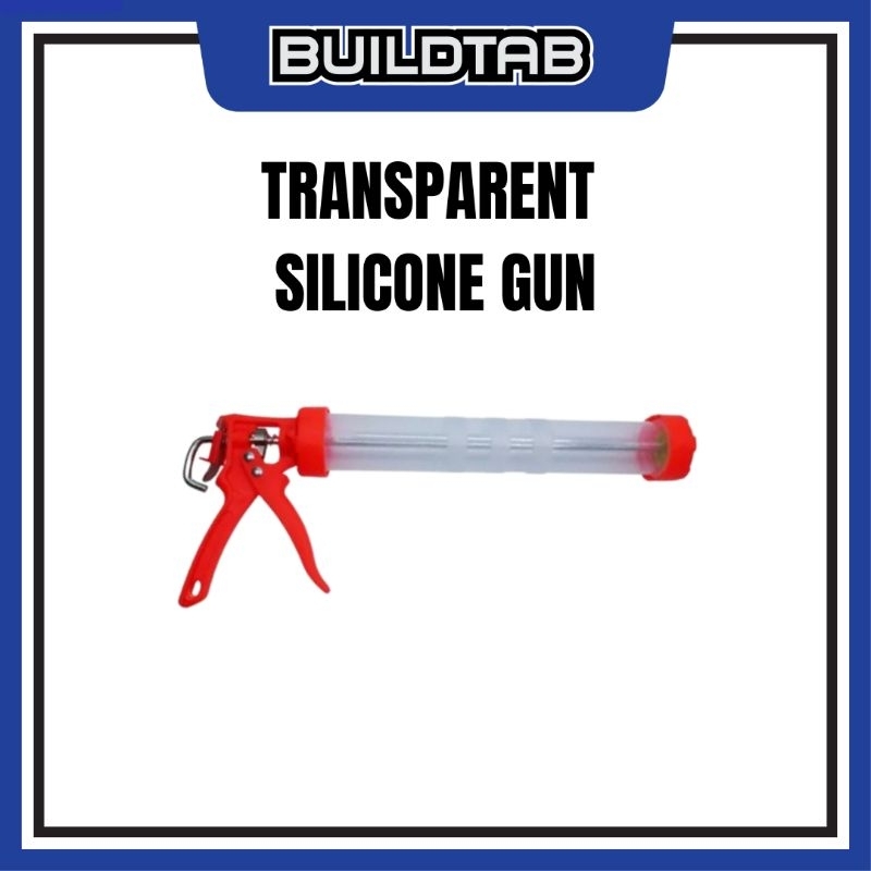 16" Transparent Hard Plastic Caulking Gun Heavy Duty Silicone Sealant ...