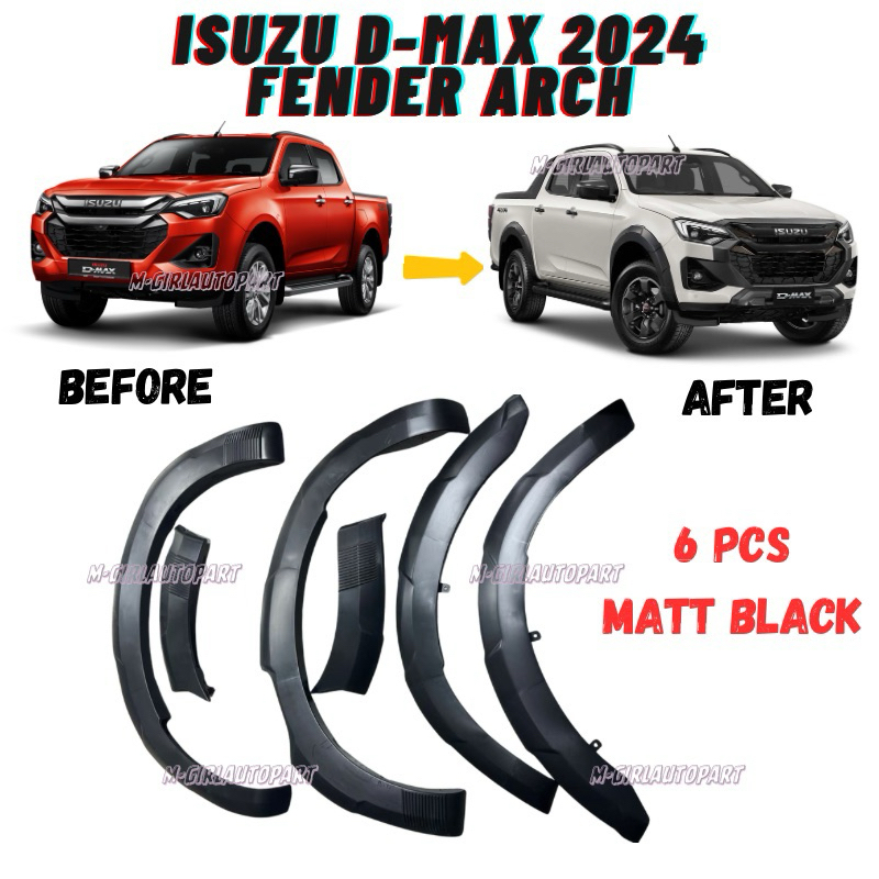 Isuzu Dmax 2024 Fender Arch Black D-max Fender Protector 2024 | Shopee ...