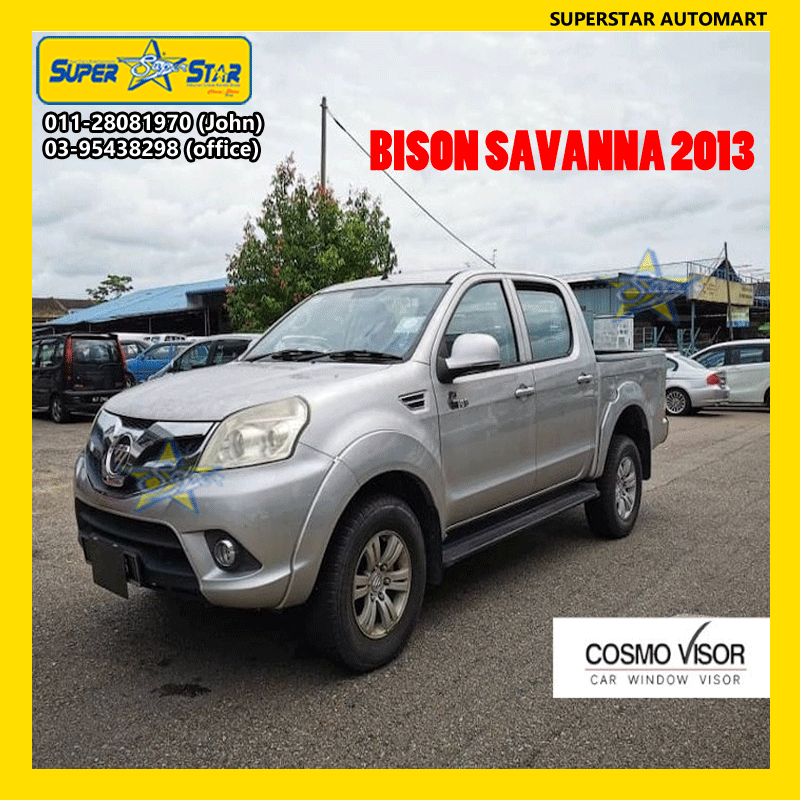 DOOR VISOR PREMIUM BISON SAVANNA 2013 - ABOVE 4INCH MID SIZE (4PCS ...