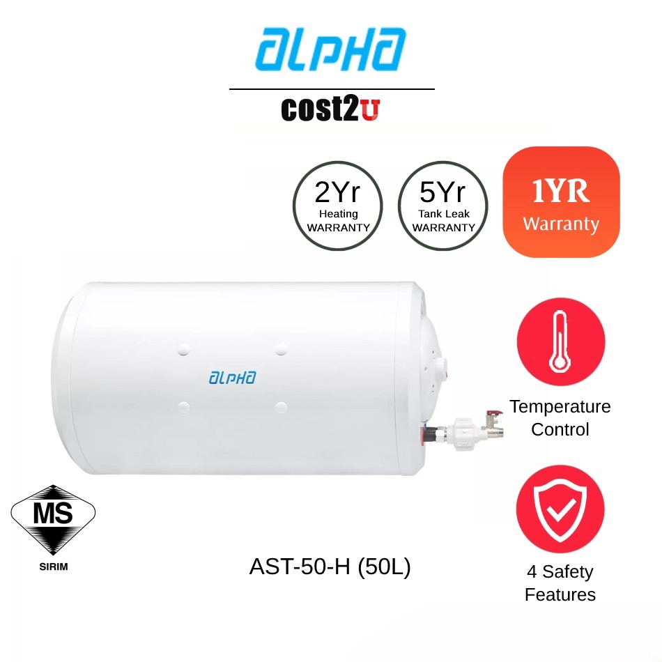 Alpha Storage Water Heater | AST-30-H AST-40-H AST-50-H AST-70-H (Home Shower Storage Tank ...