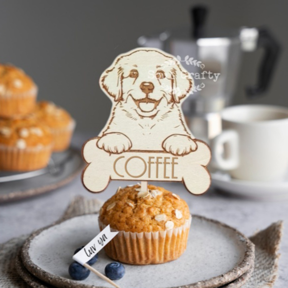 Golden Retriever cake topper, Personalized fur kids birthday topper ...