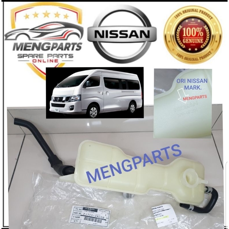 ORIGINAL NISSAN URVAN E26 NV350 RADIATOR SPARE TANK & HOSE 21710-3XC0B ...
