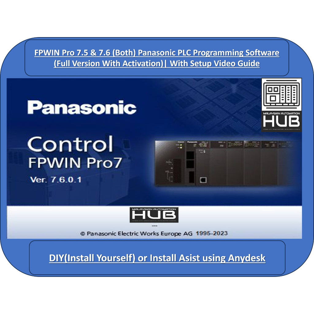 FPWIN Pro 7.5 & 7.6 (Both) Pansonic PLC Programming Software (Full Version)| With Setup Video ...