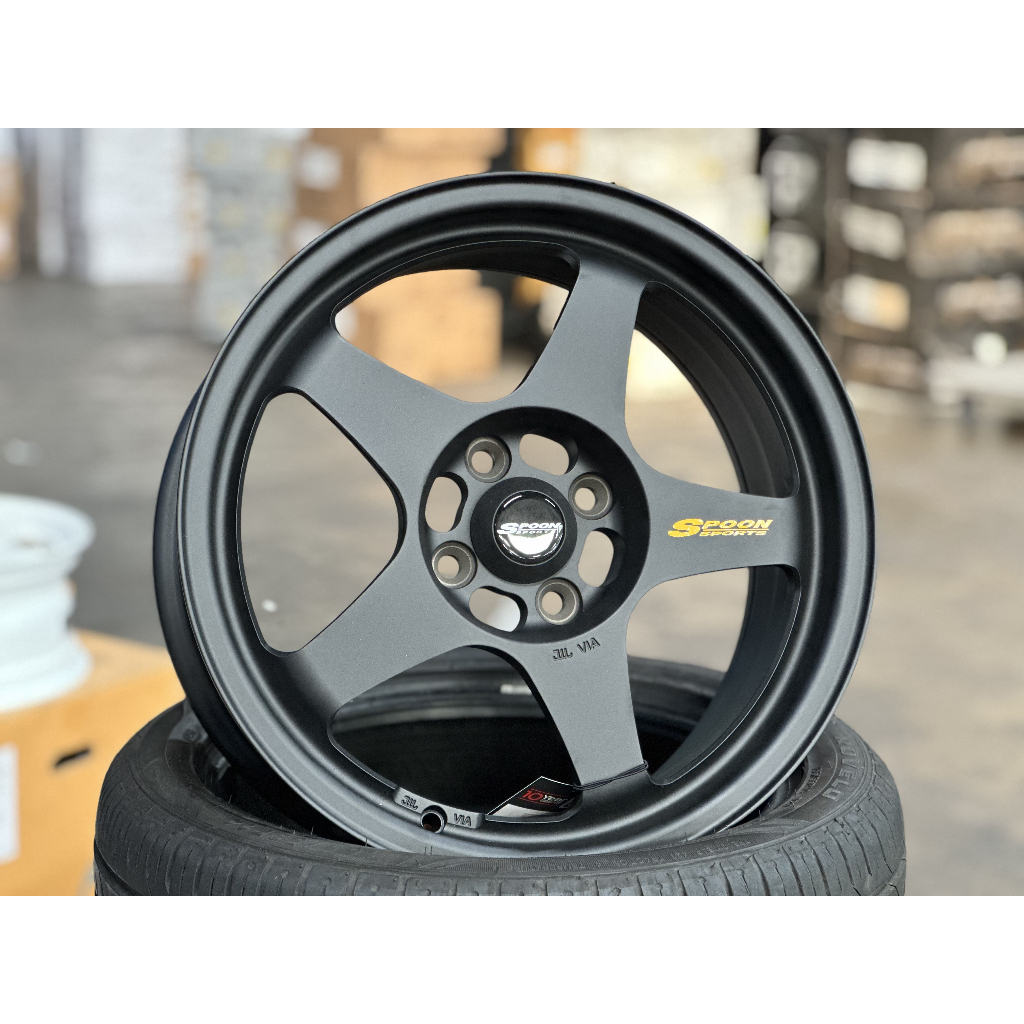 NEW 16X7J NK Performance Spoon SW388 Rim (set of 4) Black 4X100 for City Jazz Vios Yaris Myvi ...