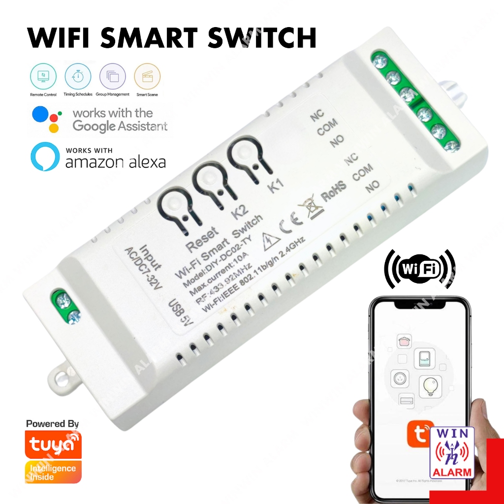WiFi RF433 Bluetooth Autogate 2 channel Smart Controller works with ...