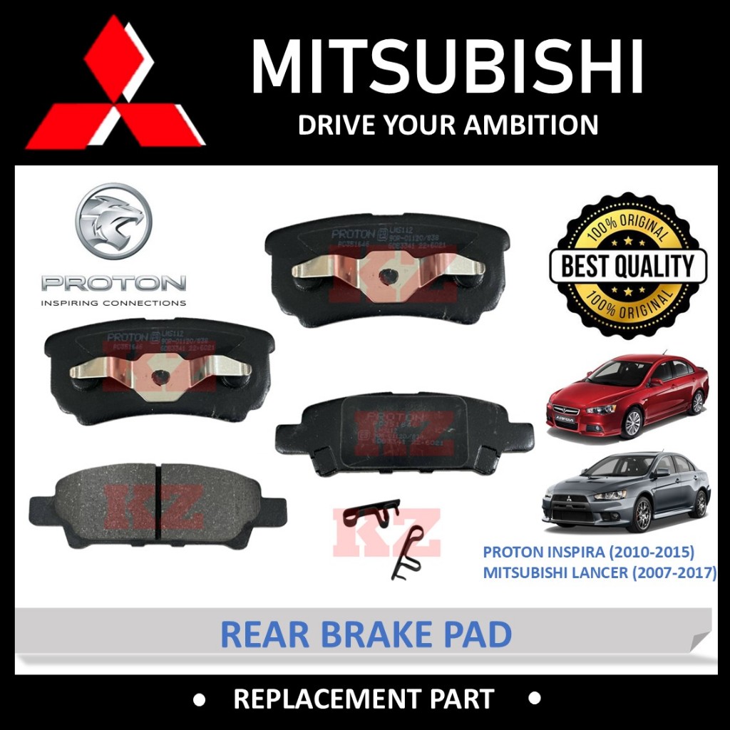 MITSUBISHI LANCER CY4 PROTON INSPIRA REAR BRAKE PAD 1 SET | Shopee Malaysia