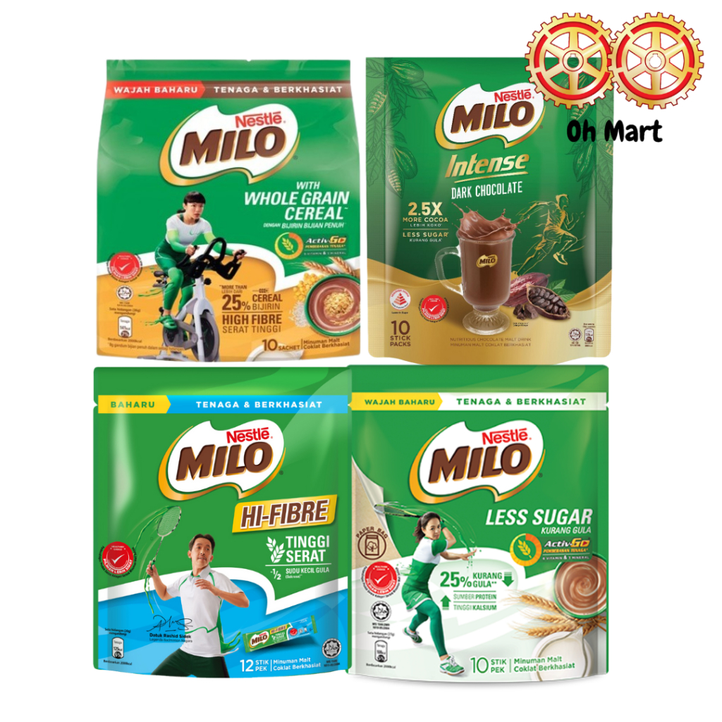 Nestle Milo Less Sugar/With Whole Grain Cereal10 Stik | Shopee Malaysia