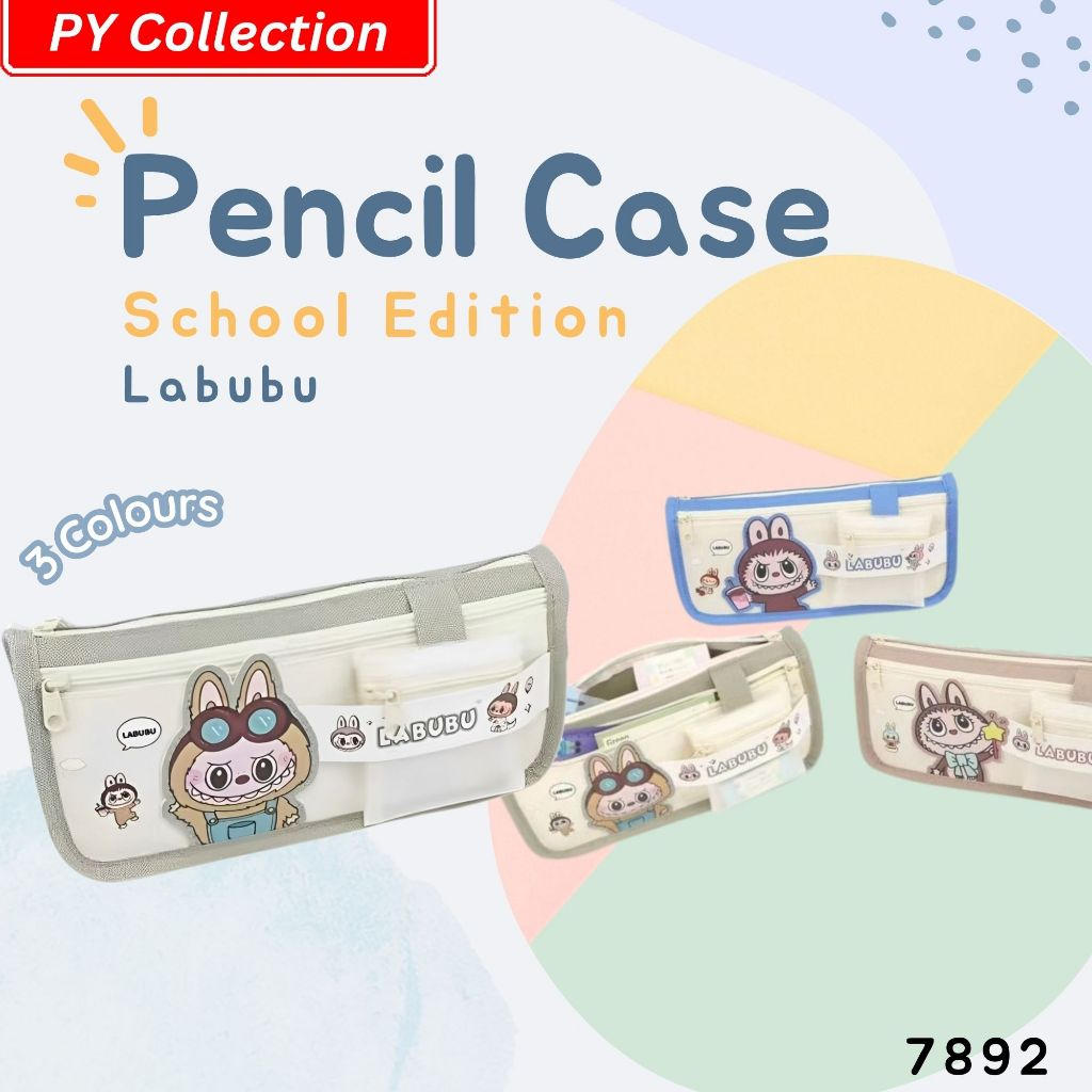 7892 / Kids Pencil Case Labubu Design / Kotak Pensel Budak Sekolah ...