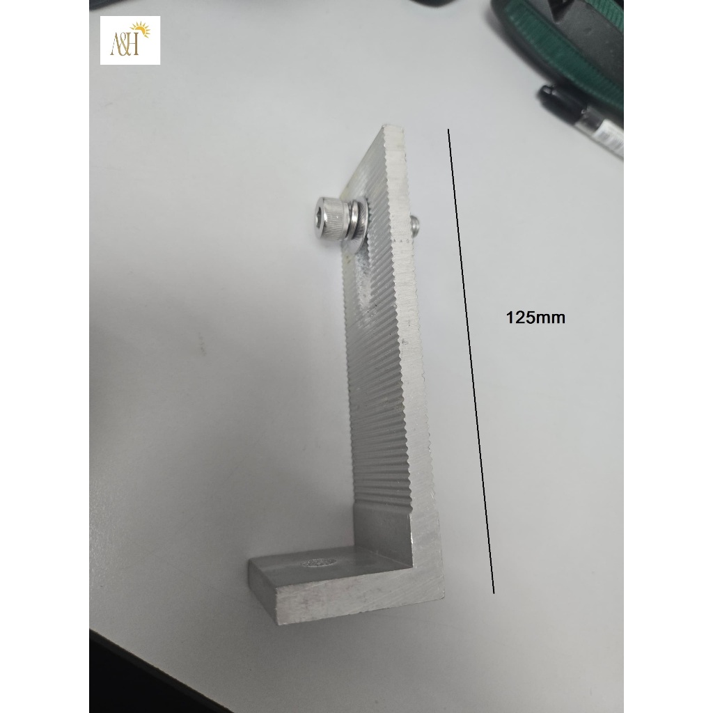 A&H Solar Mounting L Bracket (125mm height )c/w Bolt nut kit | Shopee ...