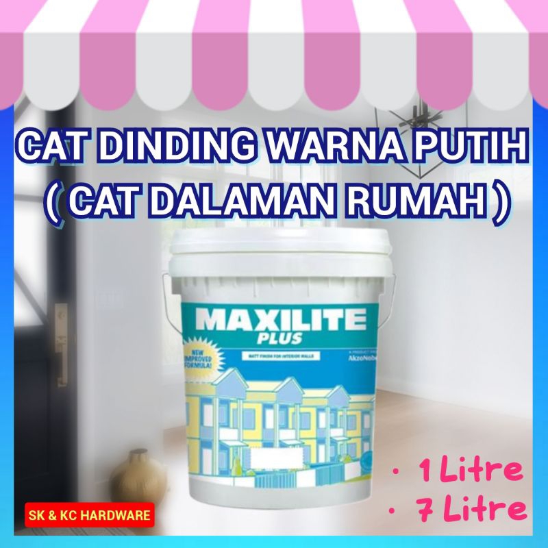 1L / 7Litre ICI DULUX Maxilite Matt Finish Paint Cat Dinding Dalam ...