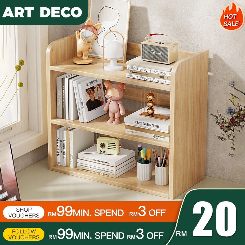 Wooden Book Rack Desk Organizer Desktop Rack Tabletop Book Rack Simple ...