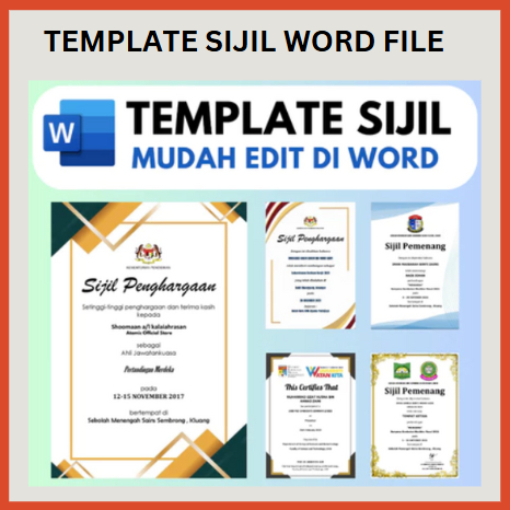 Bundle of Certificate Templates Sijil Template Bundle Sets Easy to edit ...