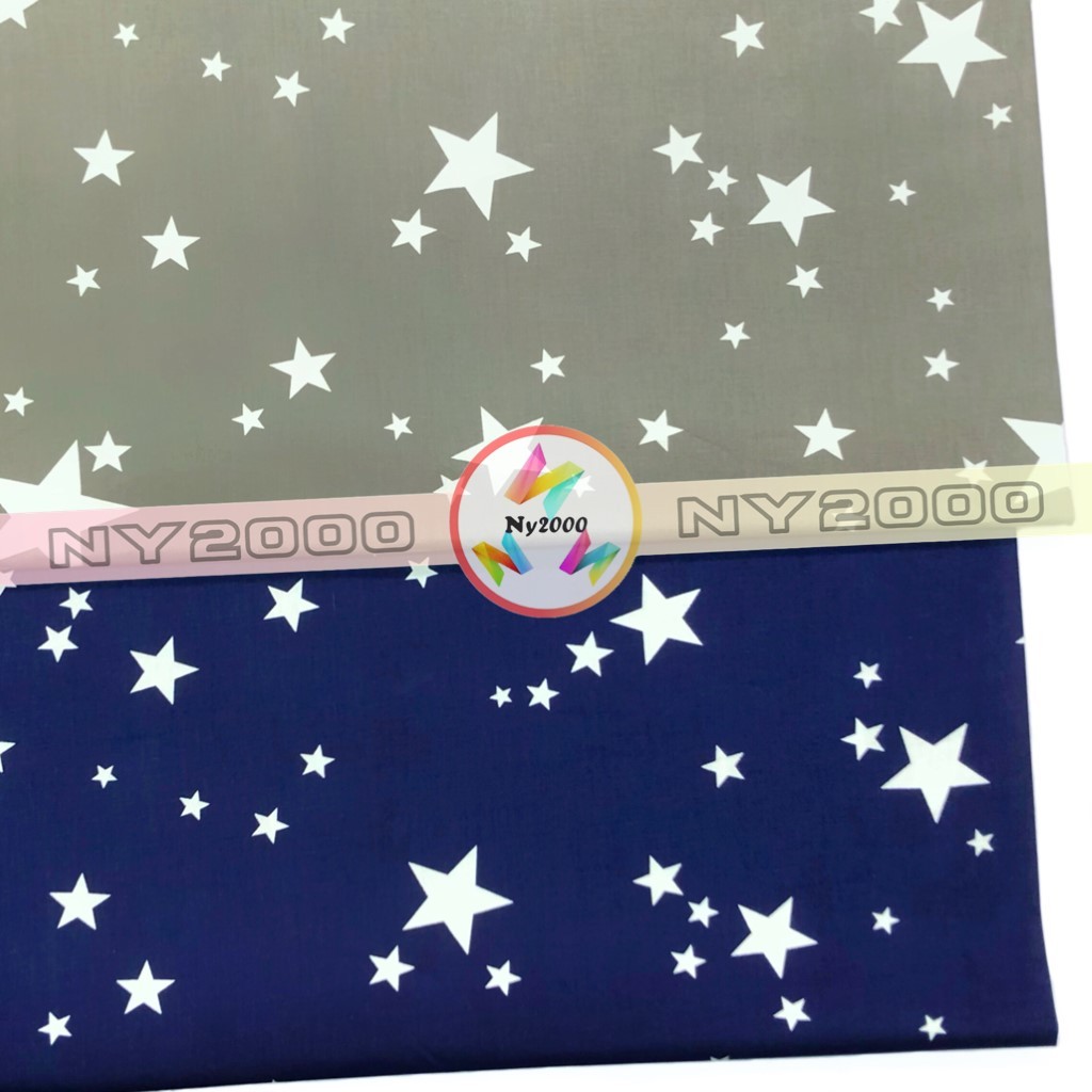 Kain Comb Cotton Corak Bintang (Bidang 60") / Star Design Combed Cotton ...
