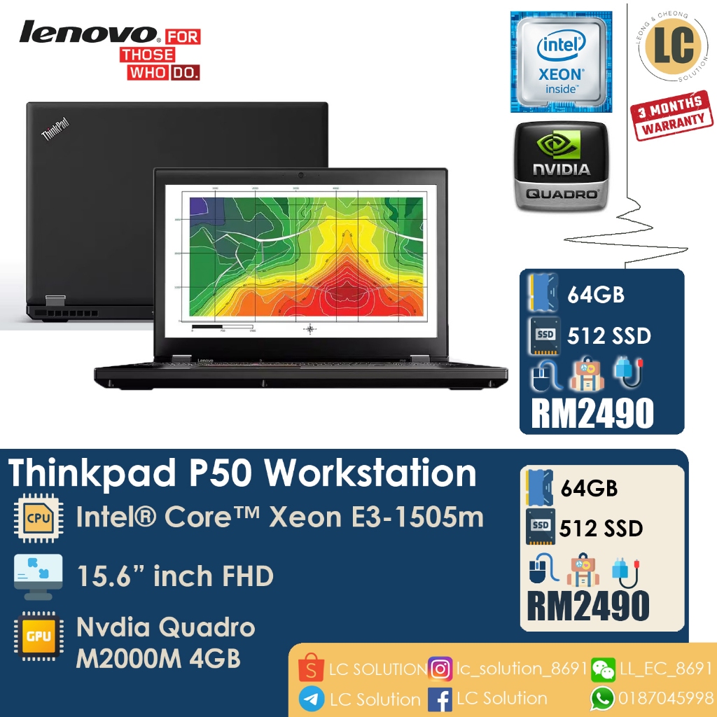 LENOVO THINKPAD P50 WORKSTATION Xeon E3 | Shopee Malaysia