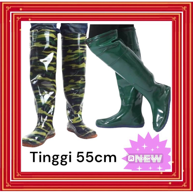 Kasut sawah bendang lelaki tinggi 55cm/Kasut kebun/High quality men's ...