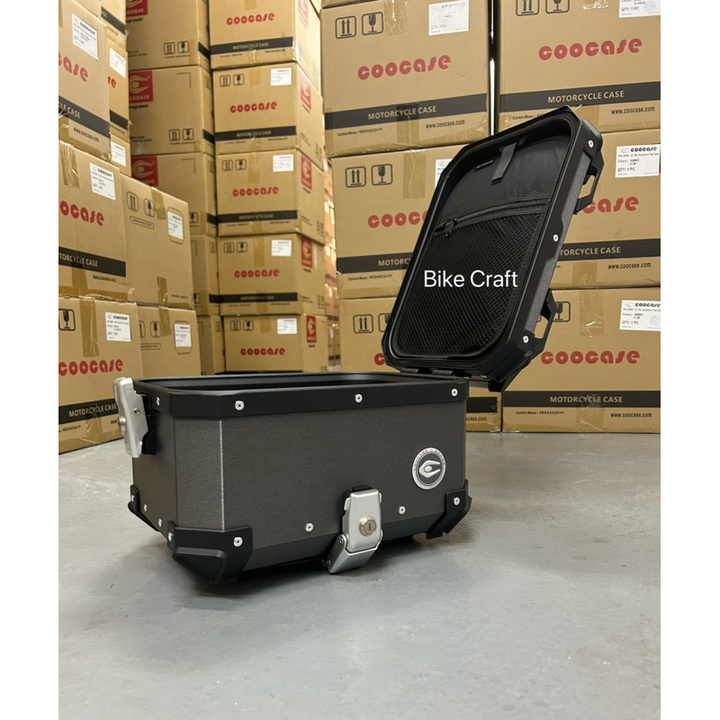 30L Coocase Aluminium Brushed Dark Grey Topbox | Shopee Malaysia