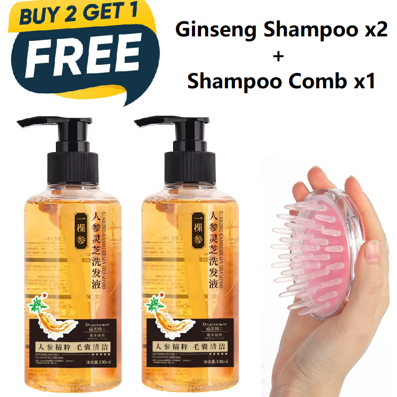 (BUY 2 FREE 1) Syampu Ginseng Hair fall shampoo-Shampoo rambut gugur ...
