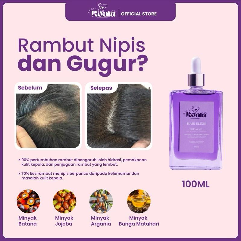 Angry koala 100ML scalp Oil Hair growth anti thin hair | Shopee Malaysia