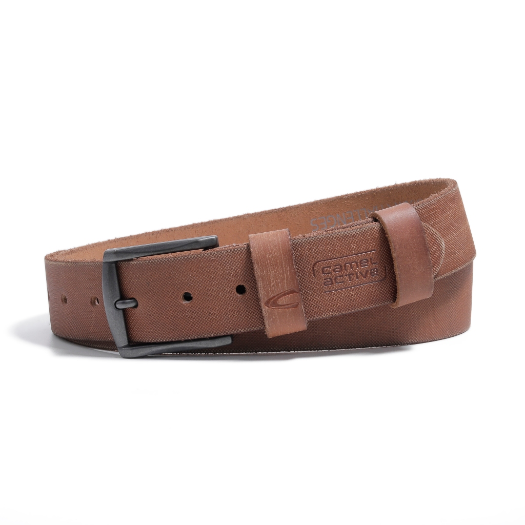 camel active Men Belt Leather Embossed Texture Brown 1711HRG-25#BRN ...