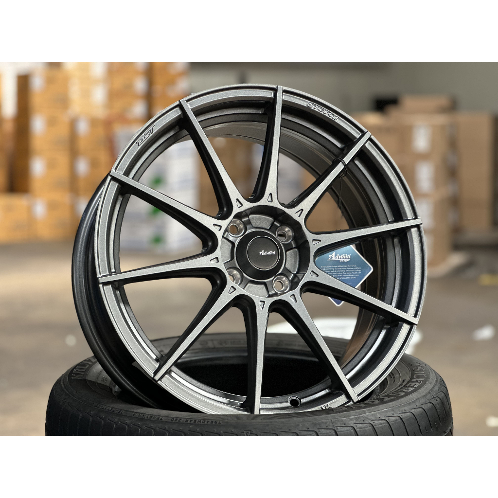 NEW 17X7J Advanti Storm S1 Rim (set of 4) Flat Gunmetal 4X100 for Vios ...